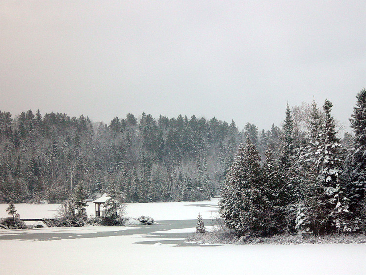 Temagami Scenic Photo Gallery - Winter falls on Temagami